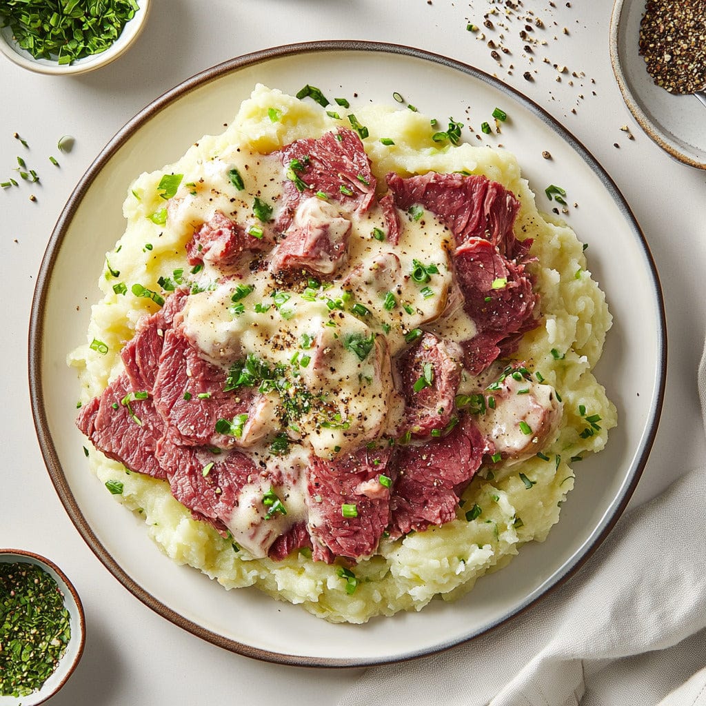 Buttered Colcannon with Corned Beef Recipe | easyChef Pro