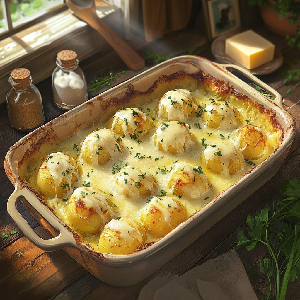 Herb-Infused Cheesy Potato Bake Recipe | easyChef Pro